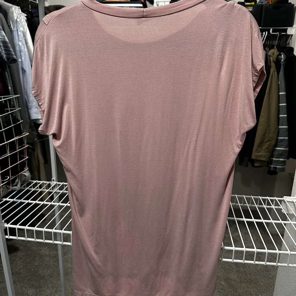 Pinkblush | Tops | Pinkblush Mauve Short Sleeve Draped Front Tee | Poshmark